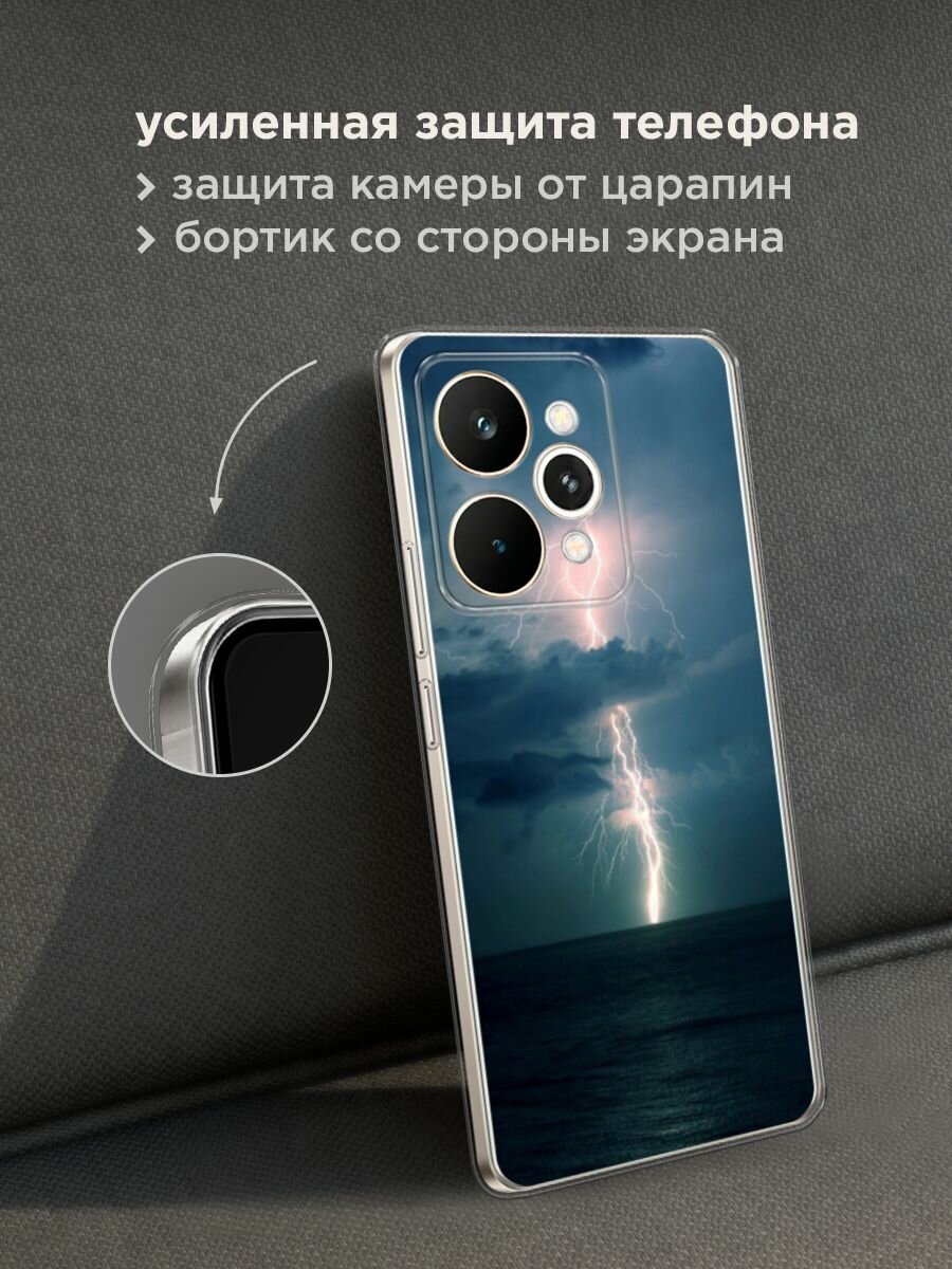 Силиконовый чехол на Realme 15 Pro / Реалми 15 Про с принтом "Молния 1" — фото 1