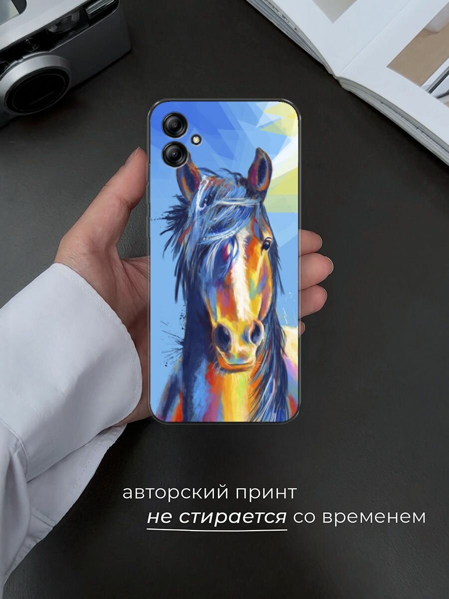 Чехол на Samsung Galaxy A04e / Самсунг A04e с принтом "Лошадь арт 3" — фото 1