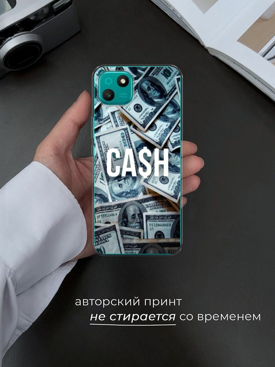 Силиконовый чехол на Wiko T10 / Вико Т10 с принтом "Cash" — фото 1