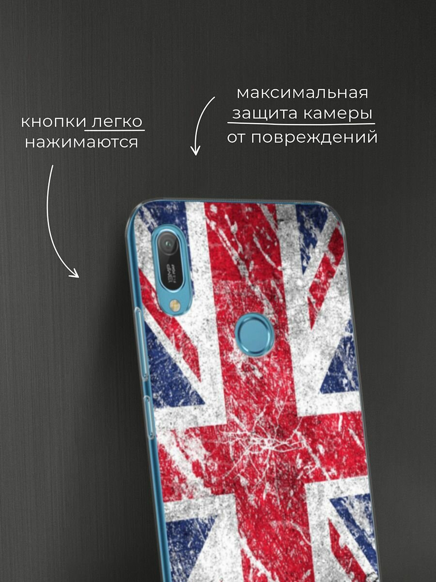 Чехол на Honor 8A/8A Pro/Huawei Y6s/Y6 2019 / Хонор 8А с принтом "Флаг британский" — фото 1