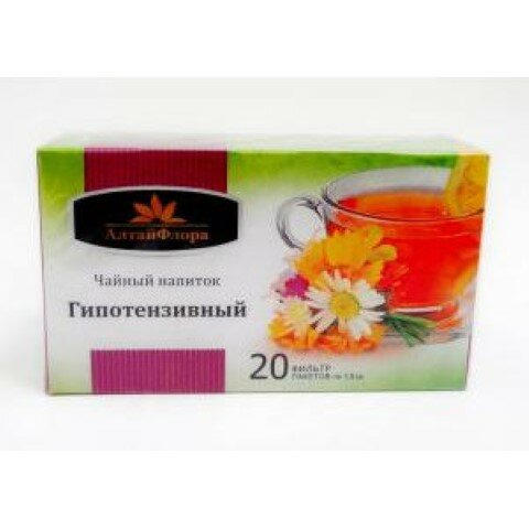 Чайный напиток АлтайФлора гипотензивный, 20 фильтр-пакетов по 1,5 г