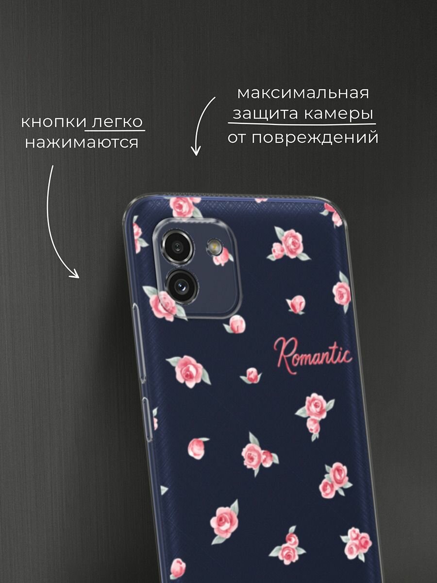 Чехол на Samsung Galaxy A03 / Самсунг Галакси А03 с принтом "Romantic 3" — фото 1