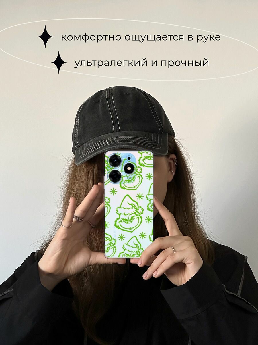 Чехол на Tecno Spark 10 Pro / Текно Спарк 10 Про с принтом "Зеленый Гринч 3" — фото 1
