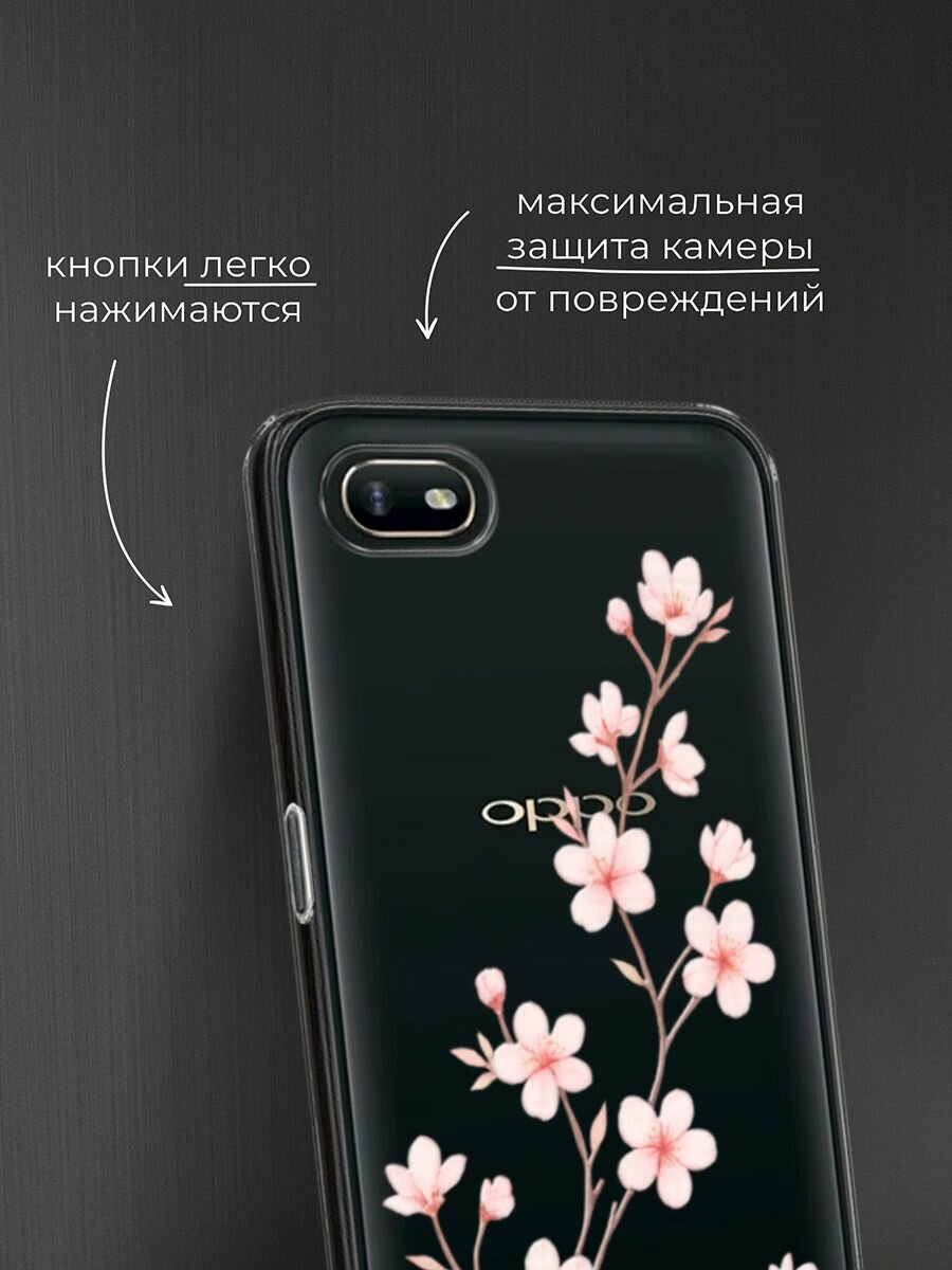 Чехол на Oppo A1k / Оппо А1к с принтом "Веточка сакуры 2" — фото 1