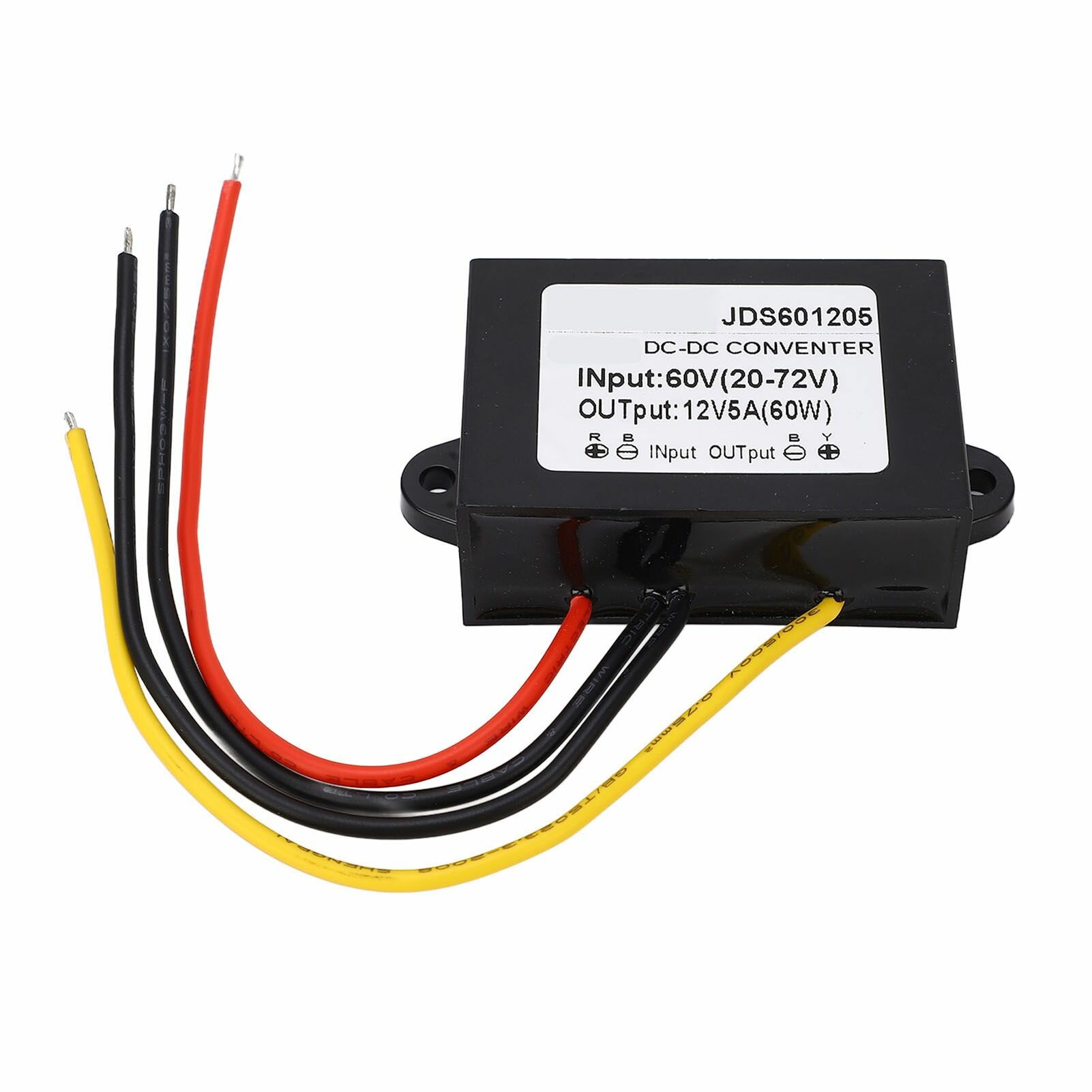 Регулируемый преобразователь постоянного тока в постоянный ток от 60 В (20 72 В) до 12 В, 5 А, источники питания с корпусом из эпоксидной смолы из полипропилена