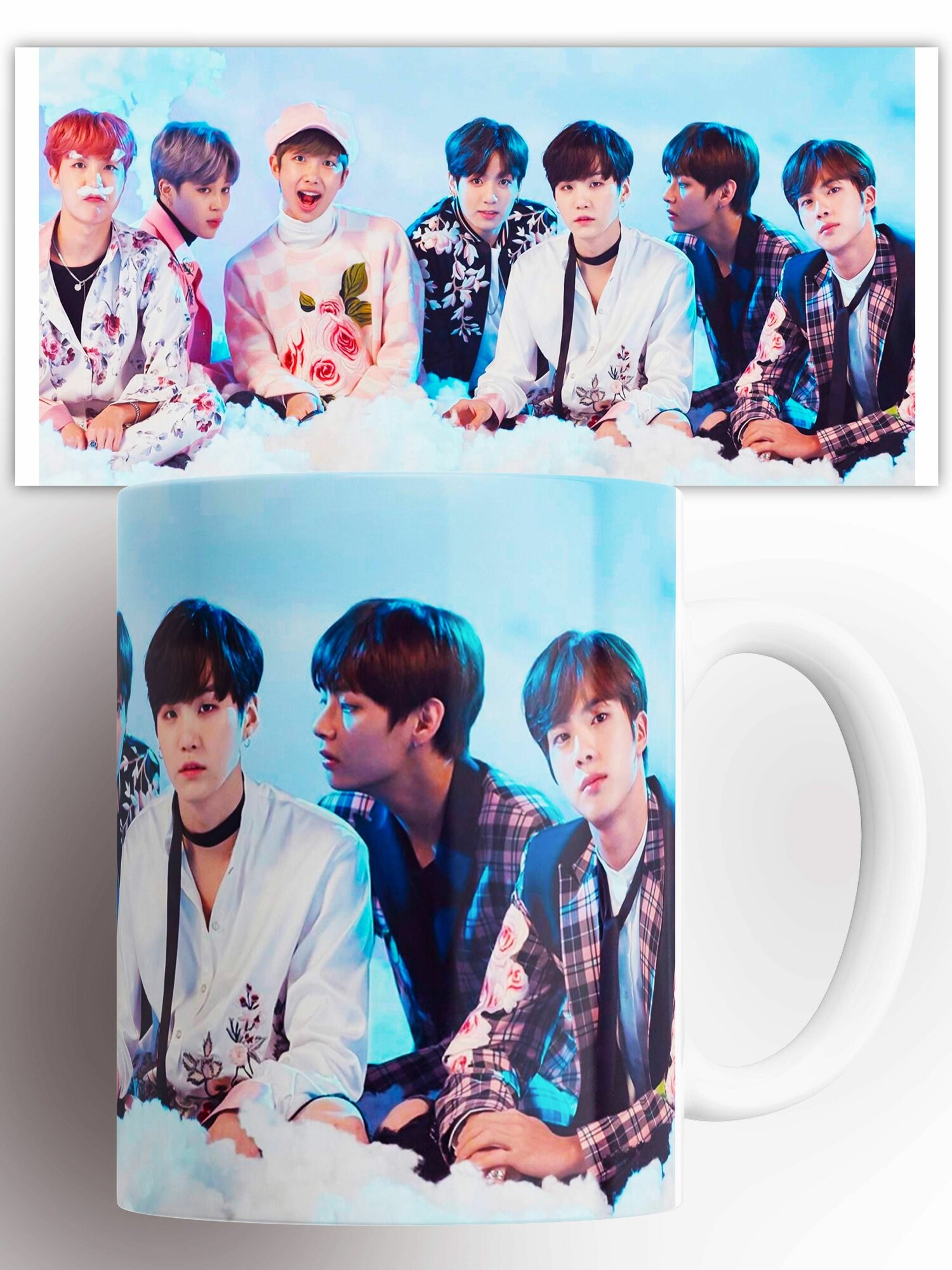 Кружка с принтом BTS 330 мл