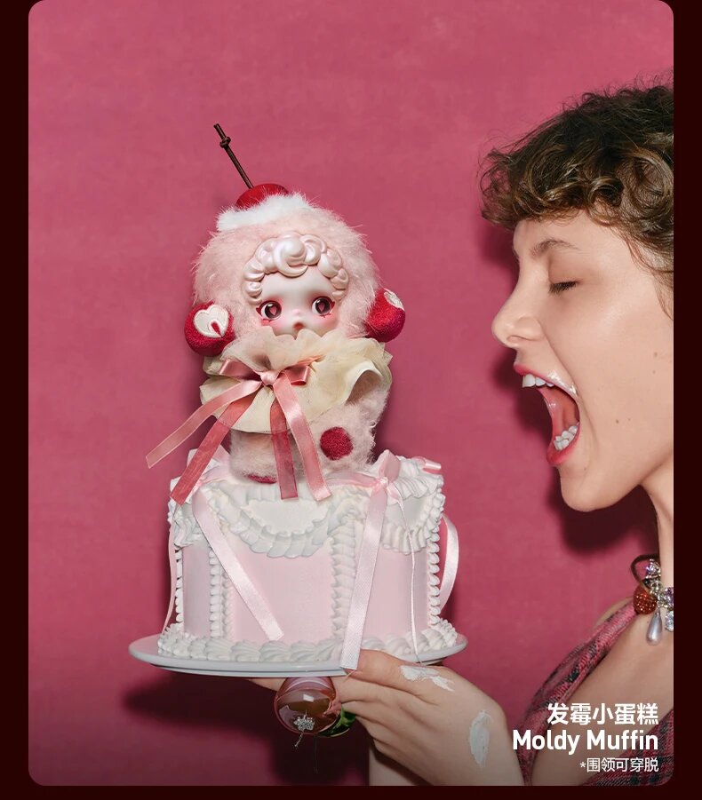 POP MART Skullpanda Sleepless Theater Series Виниловая кукла Розовый, Moldy cake