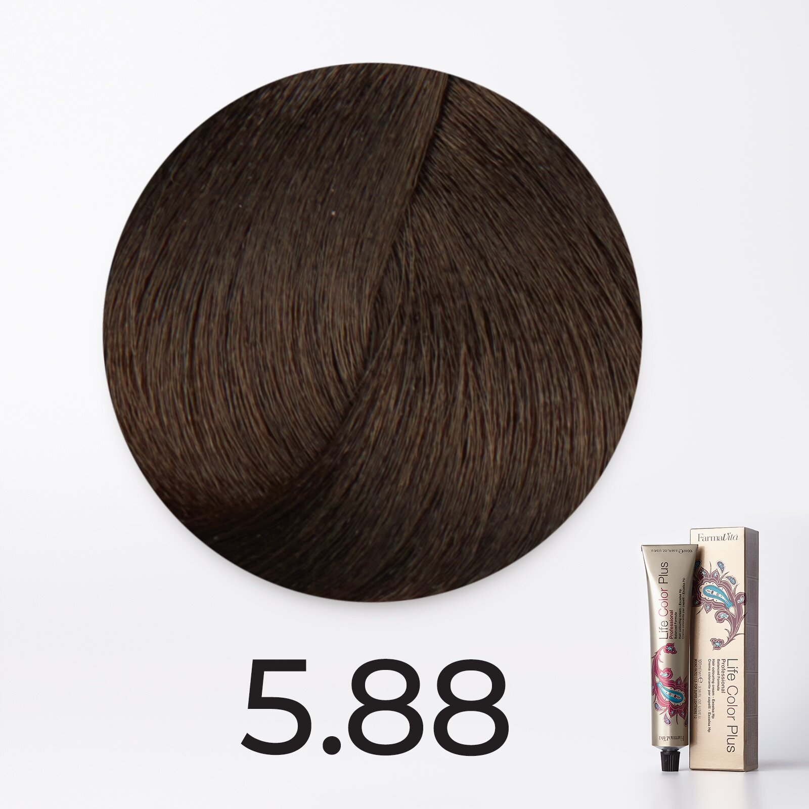 FarmaVita Краситель для волос Life Color Plus 5.88 Интенсивный кашемир светло коричневый, 100 мл