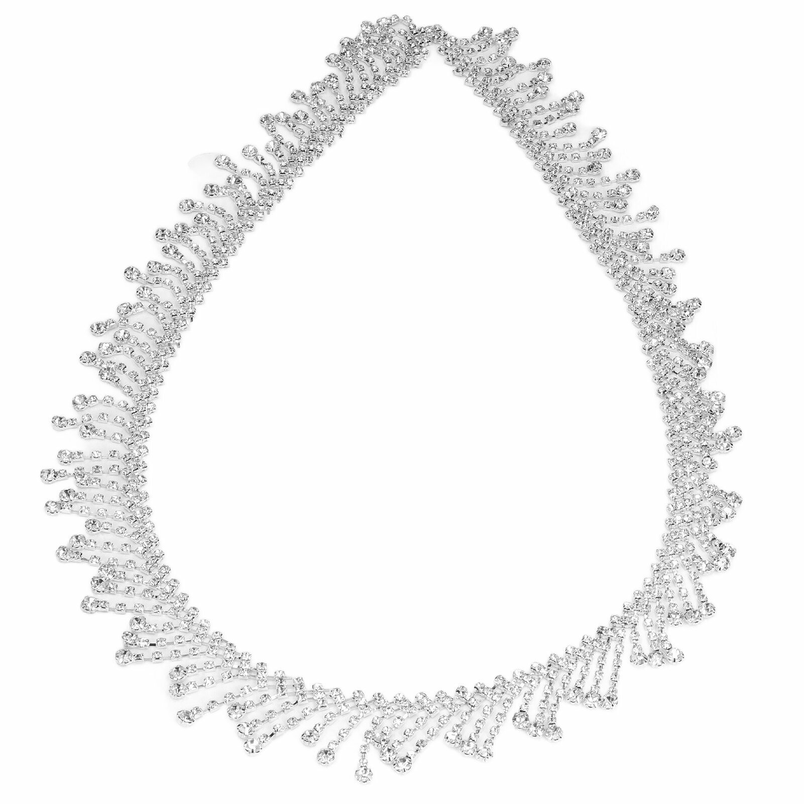 Косой круговой стразовый кант с бахромой, 1 ярд (91,44 см). Элегантный стиль, высокая износостойкость, изысканный глянцевый блеск, экологичный, устойчивый к ржавчине, широко применяется.