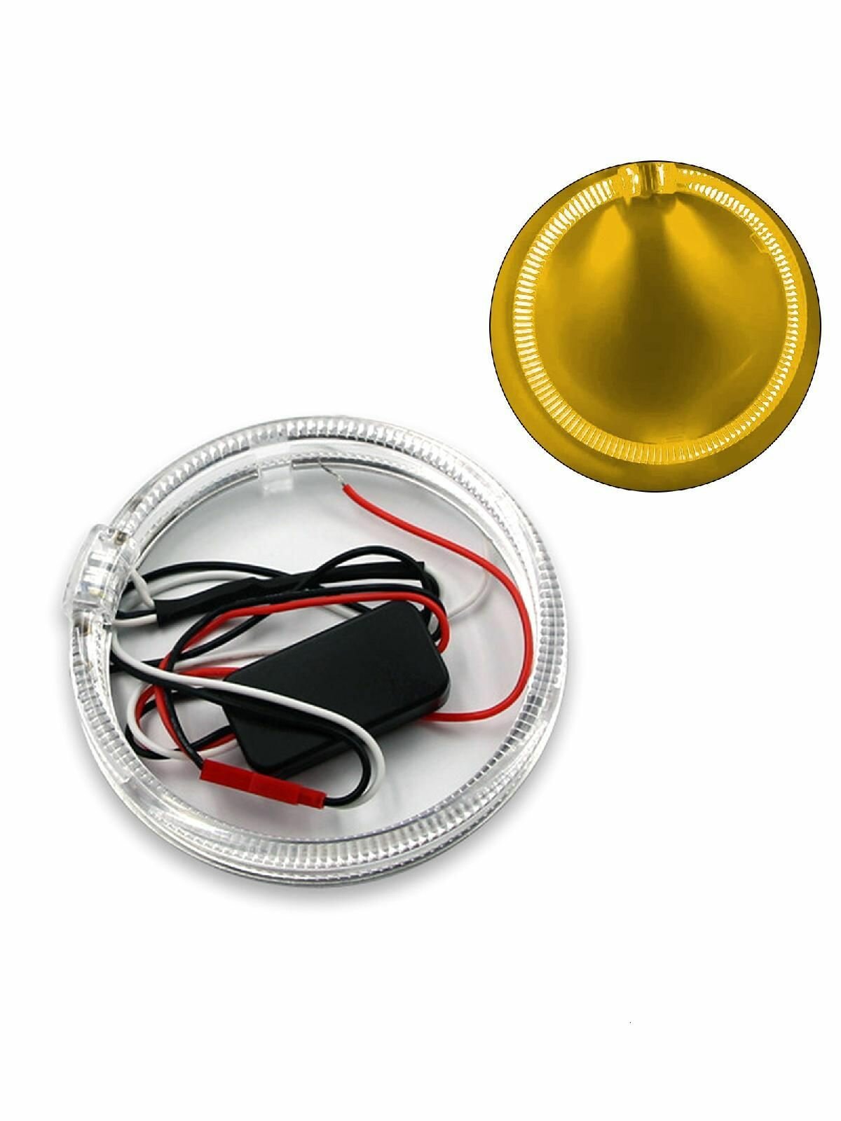 Лампаавтомобильная, Автомобильный светодиодный световод angel eye декоративный светильник devil eye-желтый-3,0 дюйма