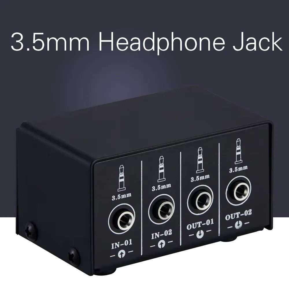 Аудиопереключатель 2 входа 2 выхода Headphone jack