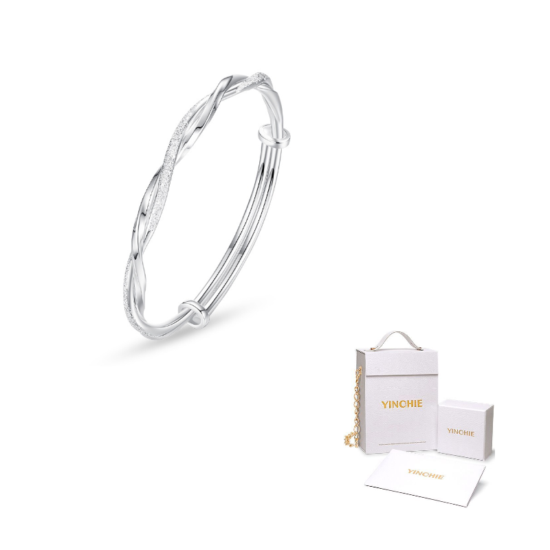 Набор браслетов женских YINCHIE в подарочной коробке, серебристые, размер F EU