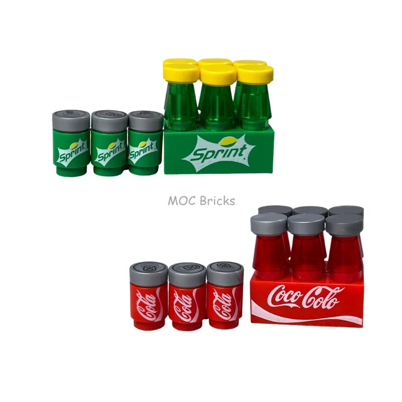 MOC BRICKS Печатная бутылка из пластика Изумрудный, C-7