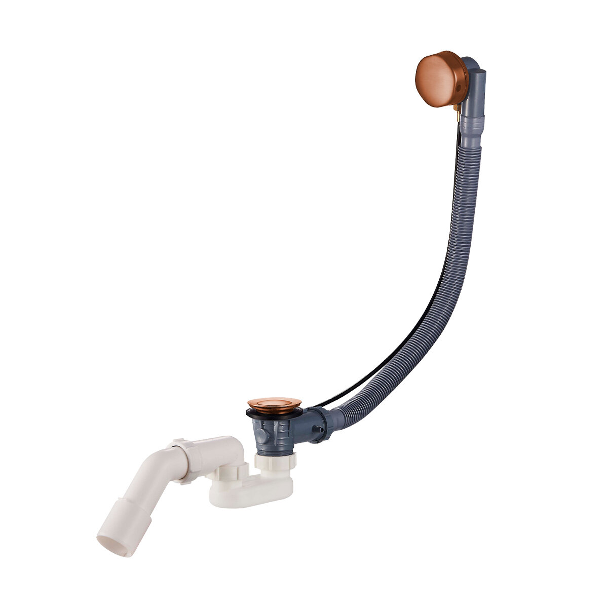 Сифон для ванны полуавтомат Raglo R600.30.33 латунь/пластик, цвет матовая медь