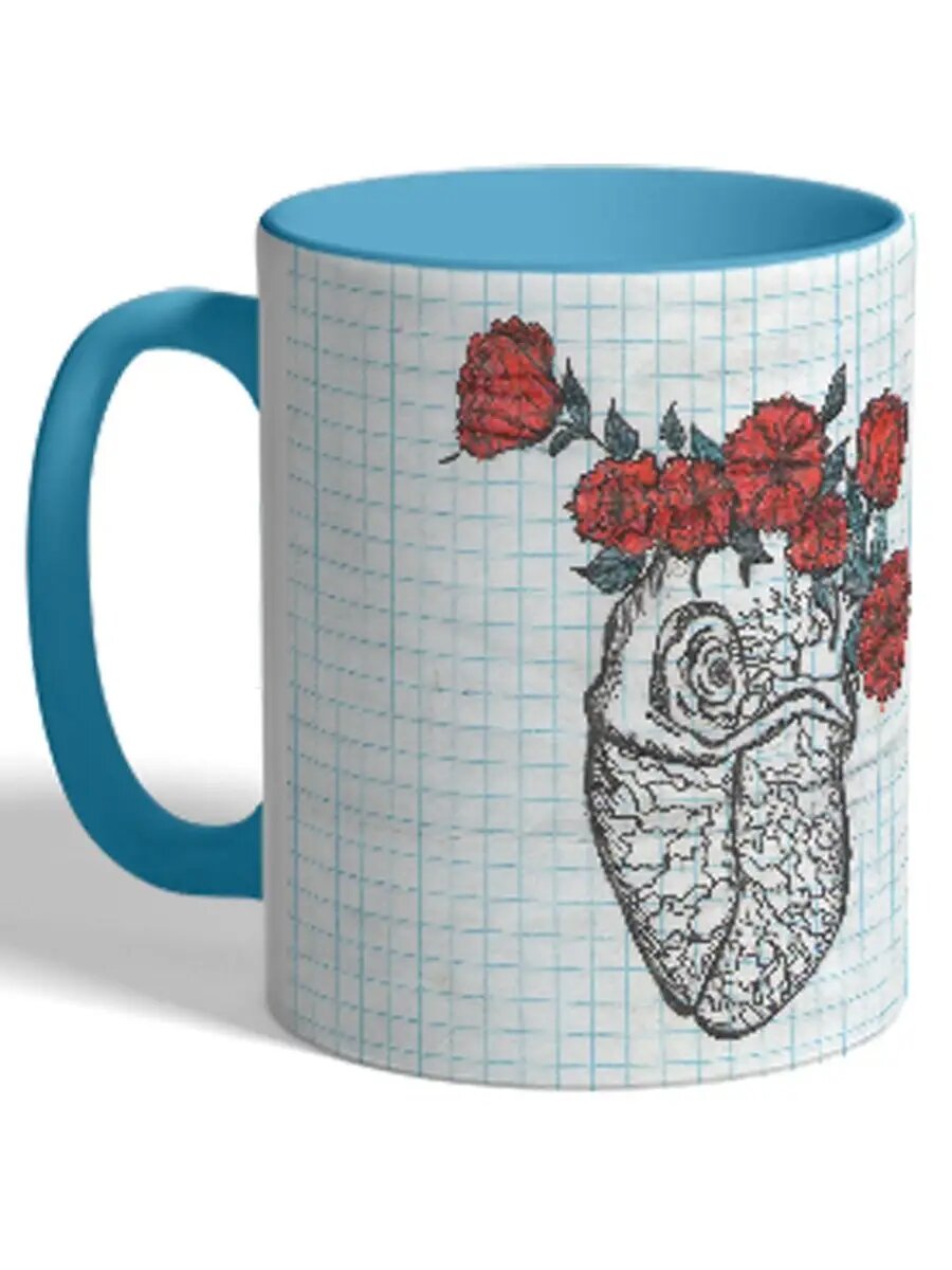 Кружка Сердце и Гвоздики