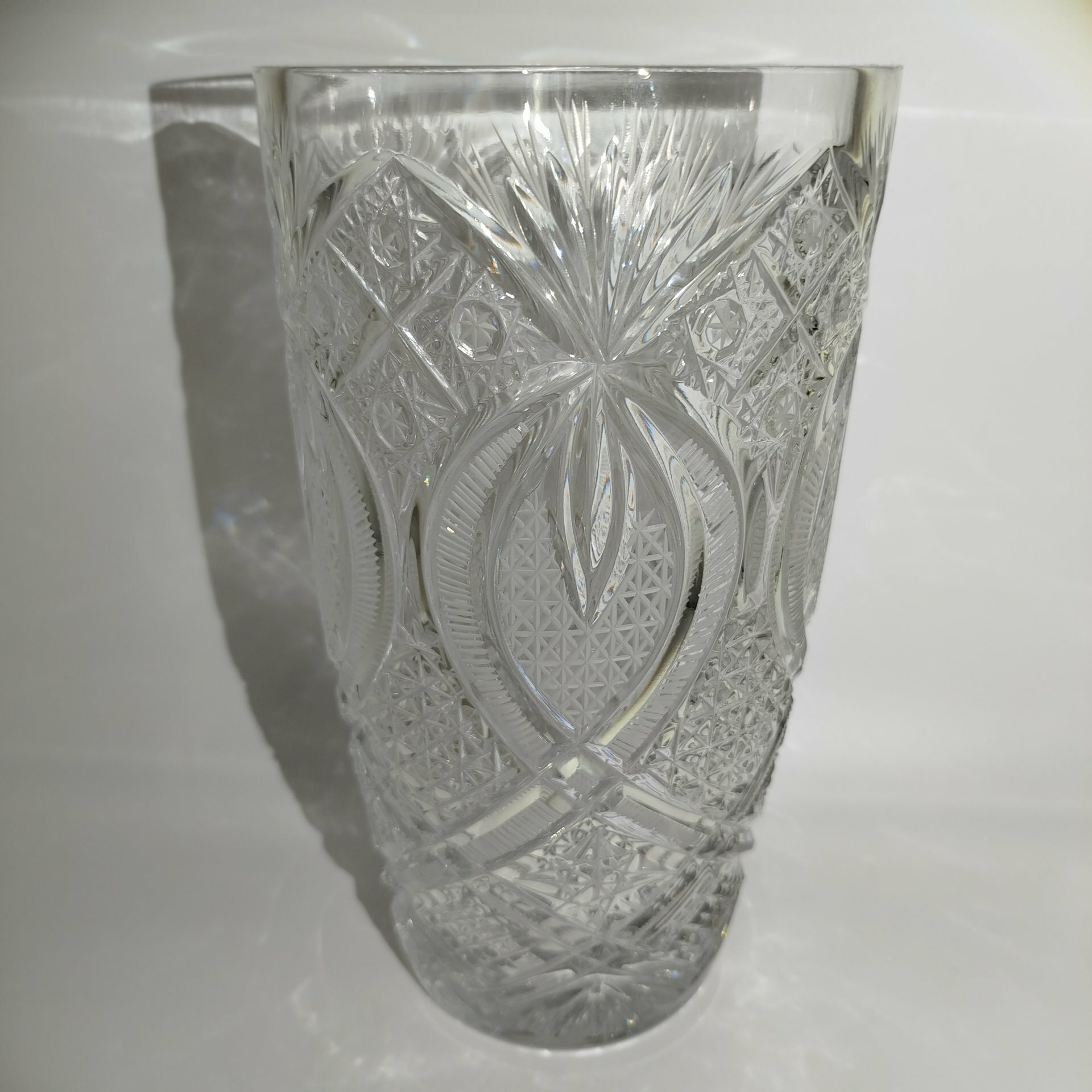 Ваза для цветов "Московские окна 2" (большая), хрусталь, алмазная грань