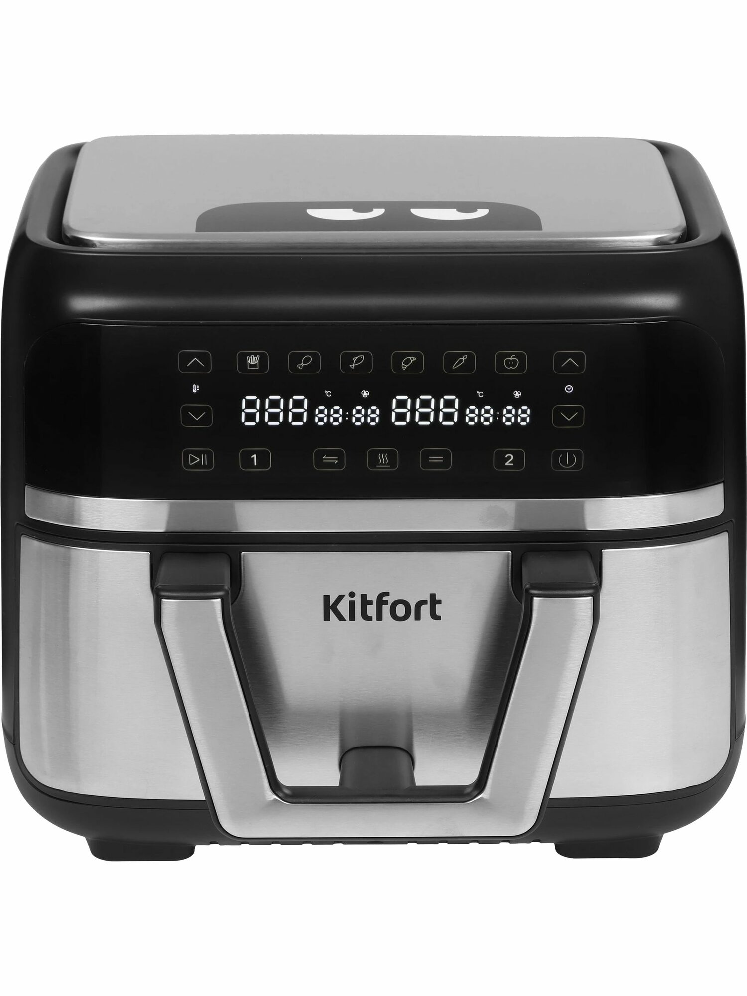 Аэрогриль Kitfort KT-2247, черный/серебристый, 2850 Вт, антипригарное покрытие чаши