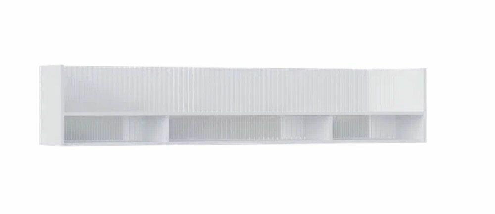 Оливия Полка 197 см. Белый Глянец, Белый