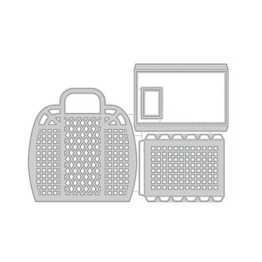 Штампы для вырезания корзин с бантом, трафареты для скрапбукинга, шаблоны для вырезания из углеродистой стали