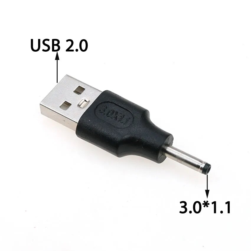 USB 2.0 - DC 3.0x1.1 кабель-переходник