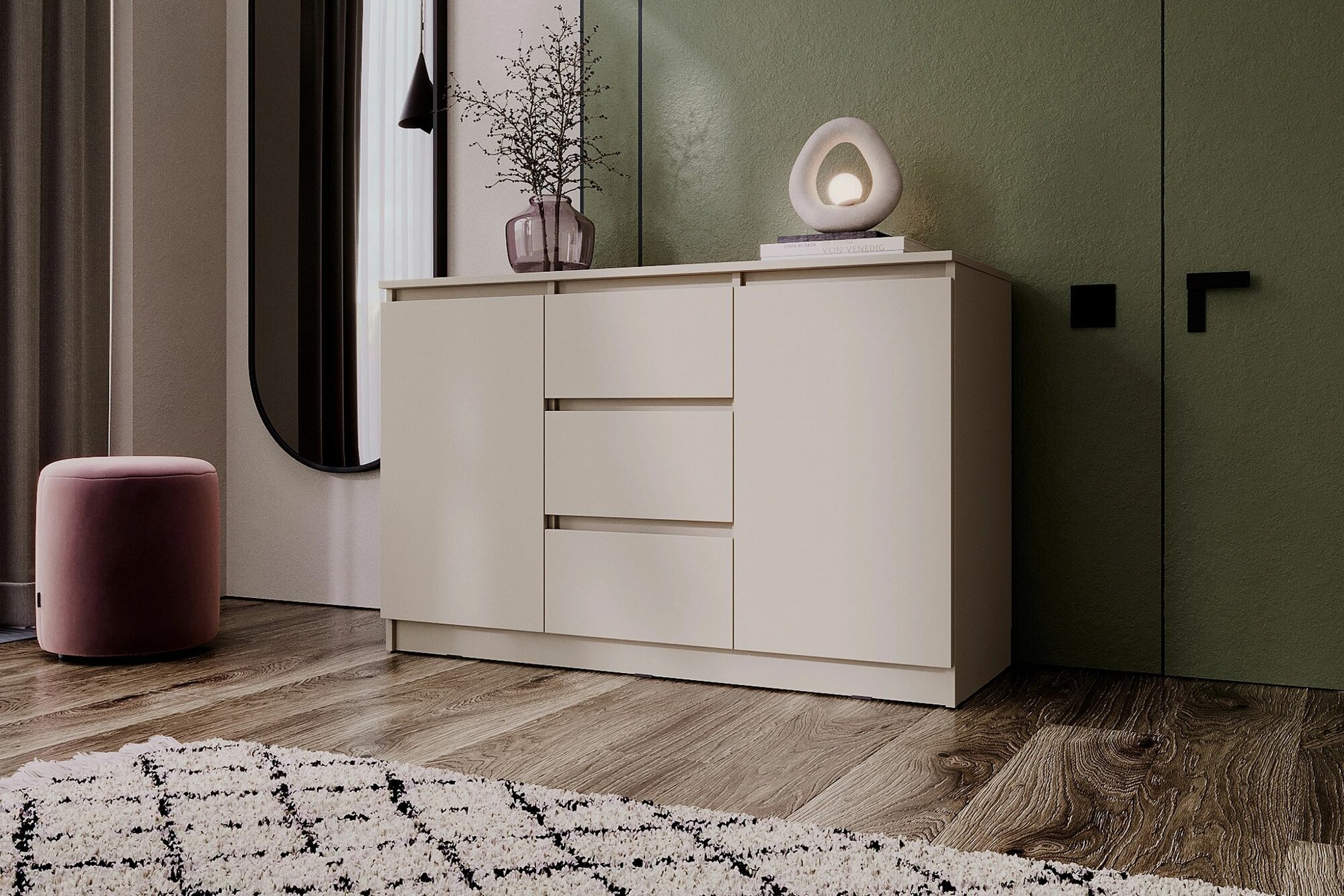 Комод Челси 1200 2 двери 3 ящика Кашемир