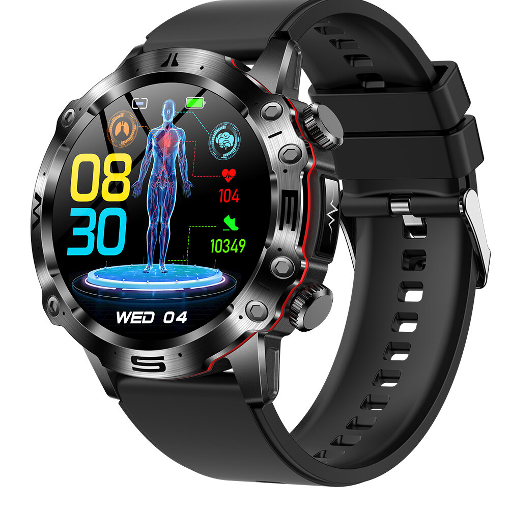 Smart Watch 1.43-inch 466*466 High-Clear Screen Sports Health Monitoring Sleep Monitor IP68 Waterproof BT5.2 S0S Emergency Call Function Long Usage Time Multi-sport Modes for Men Women