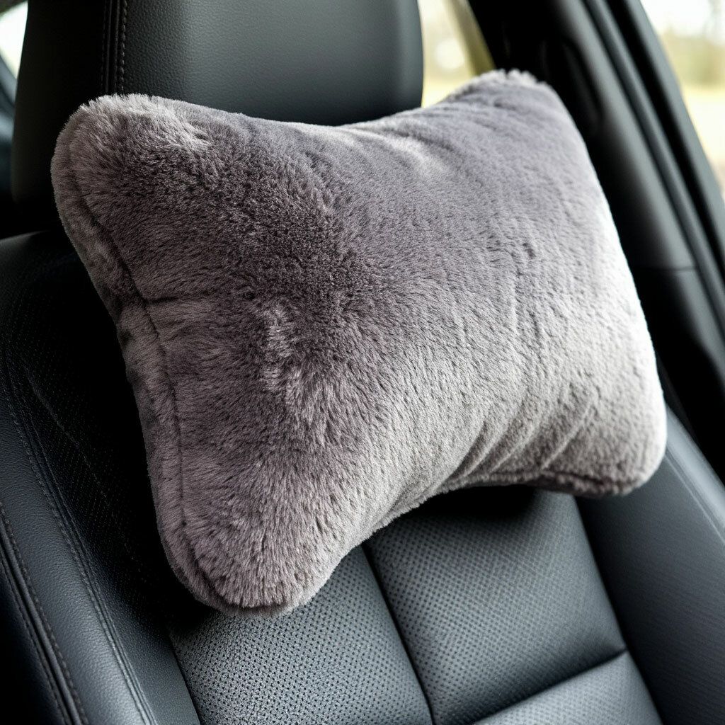 Автомобильная подушка REZKON, на подголовник, с эффектом памяти, черная