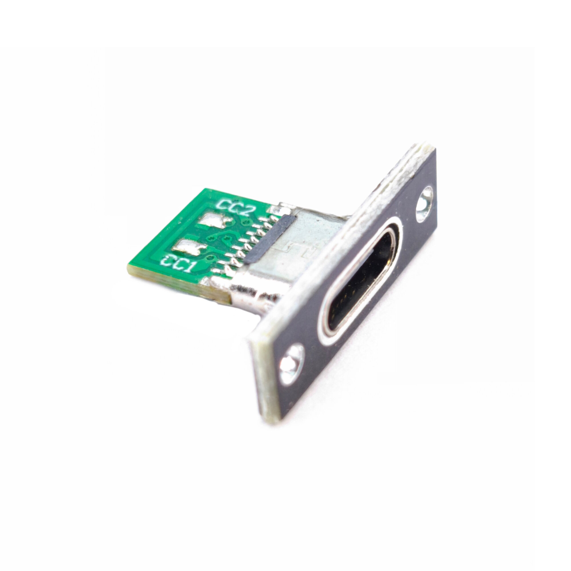 Разъем USB Type-C Female на плате (встраиваемый, с контактами и креплением)