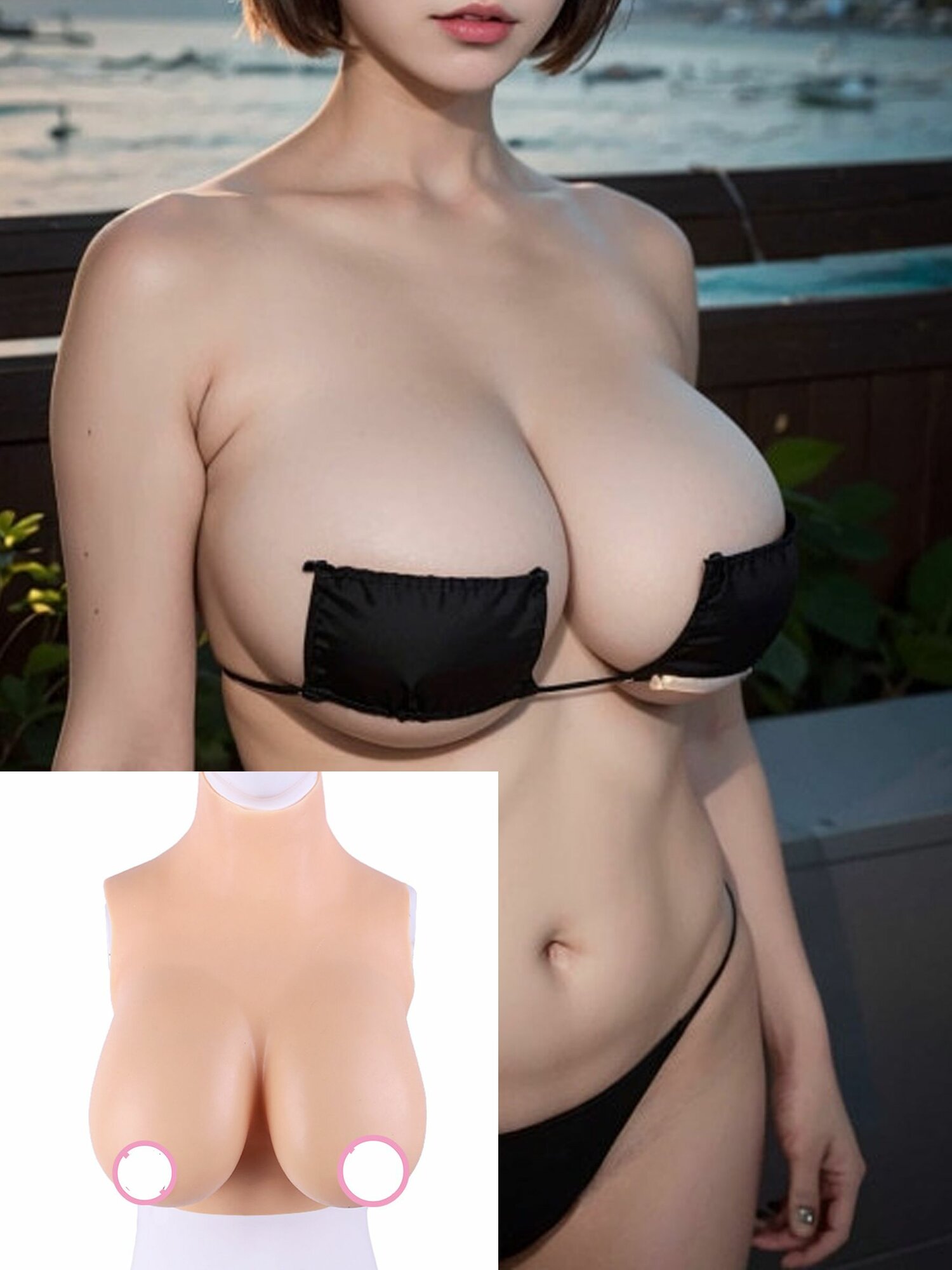 Имитатор женской груди, Женский силиконовый тренажер груди, чашка E/37.2-Z0731