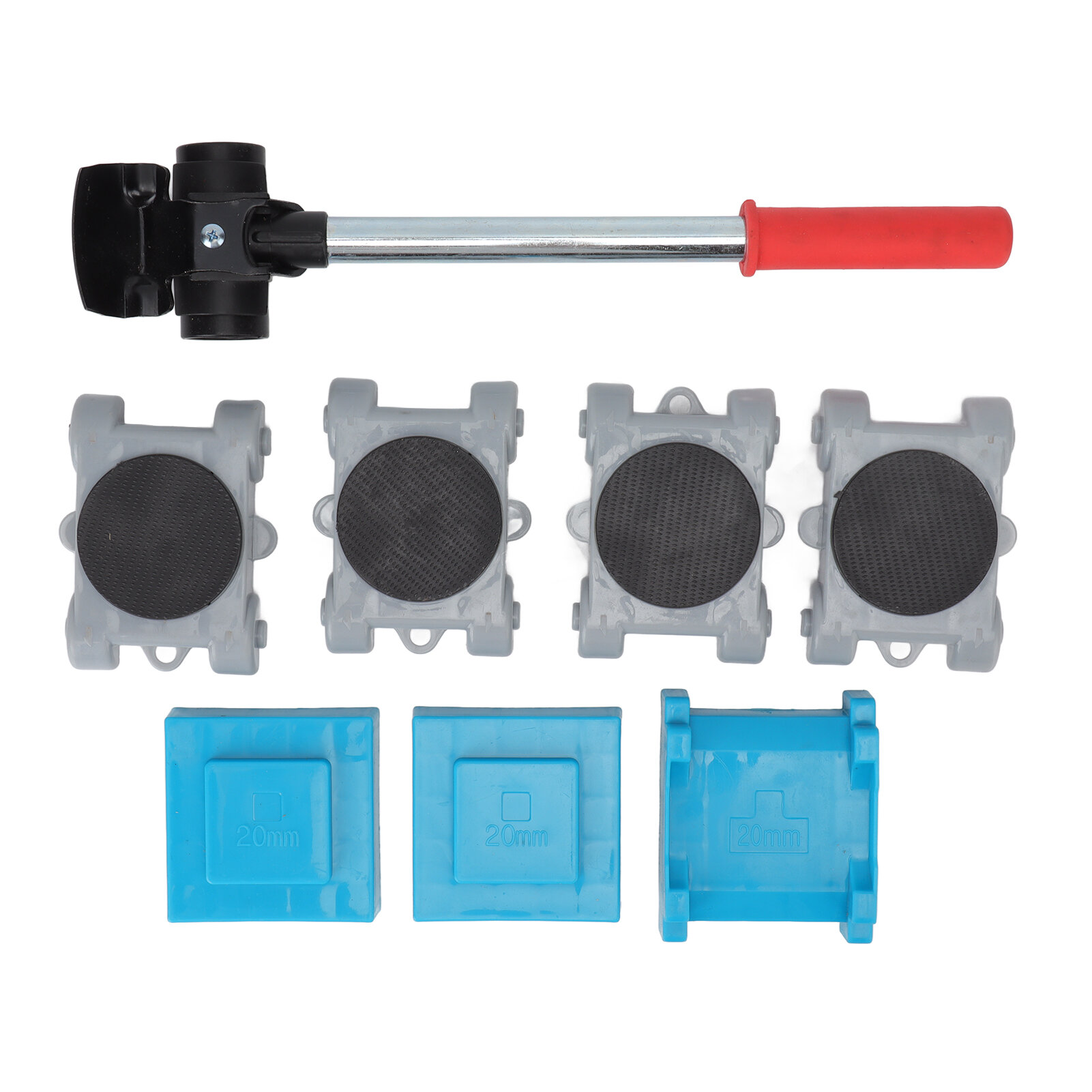 8pcs Furniture Mover Easy Moving 360 Degree Rotation Wheels Slides Kit for Heavy Loads