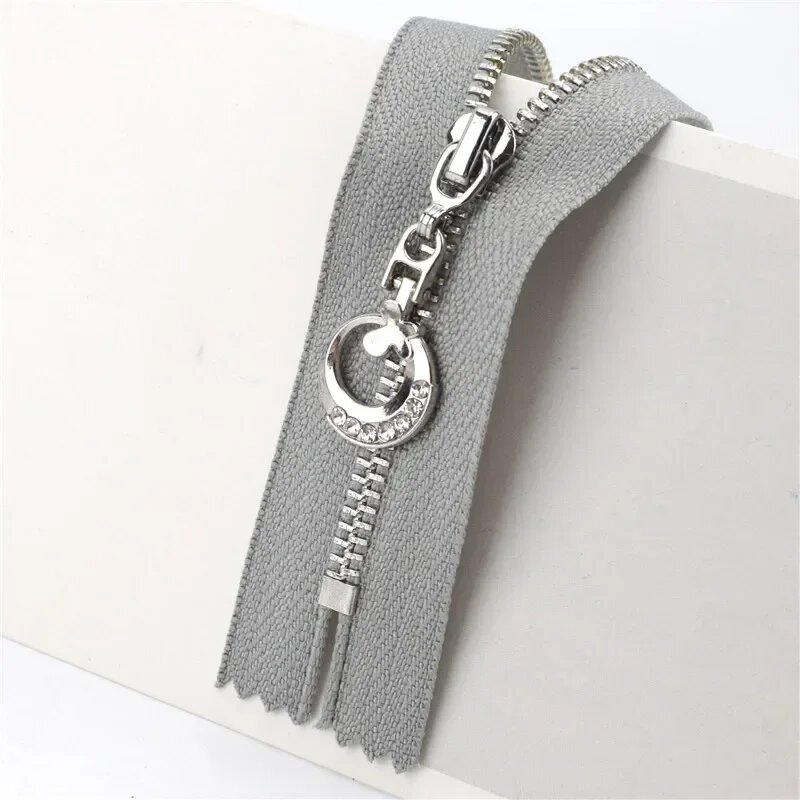 Молния металлическая 30 см, GraySilver, Meetee