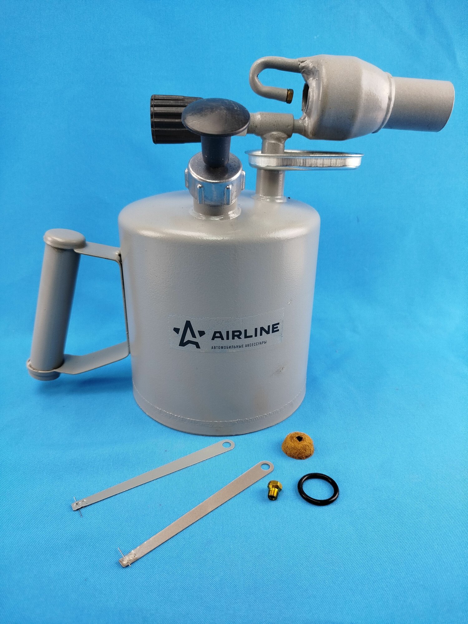 Лампа паяльная "AIRLINE" 2л, бензиновая, серая