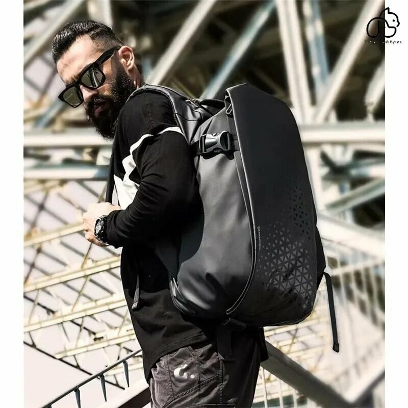 Рюкзак TANGCOOL для ноутбука 17.3", черный, с USB-портом, водонепроницаемый