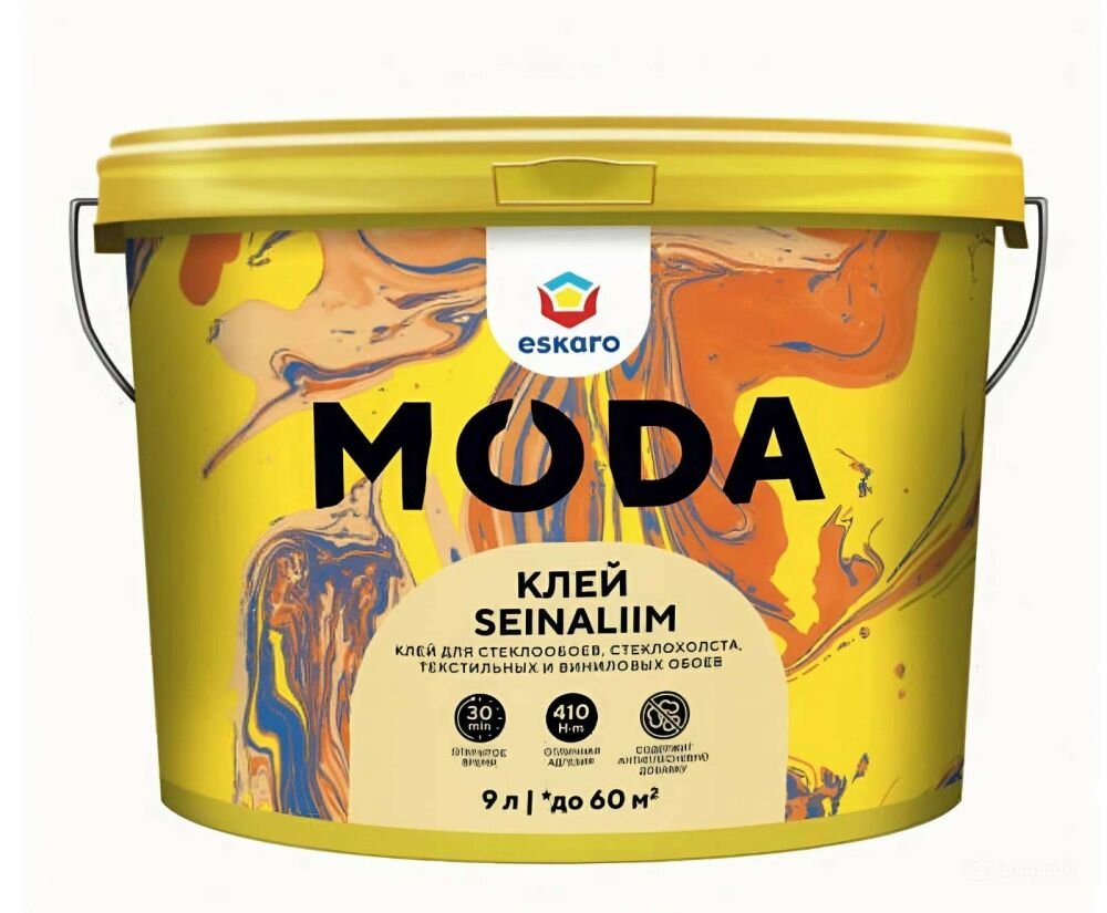 Клей 5л Eskaro Seinaliim для Легких и Тяжелых Настенных Покрытий.