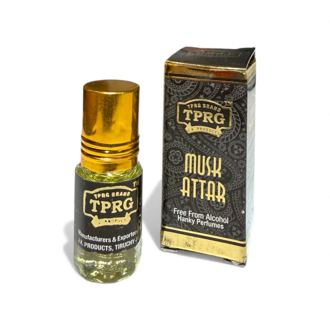 MUSK Attar, Free From Alcohol, TPRG (муск Аттар, масляные индийские духи), ролик, 3 мл.