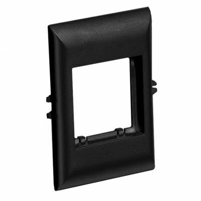 Рамка установочная 45х45х9мм для кабель канала "Рувинил" 100х60мм, цвет черный (3 штуки)