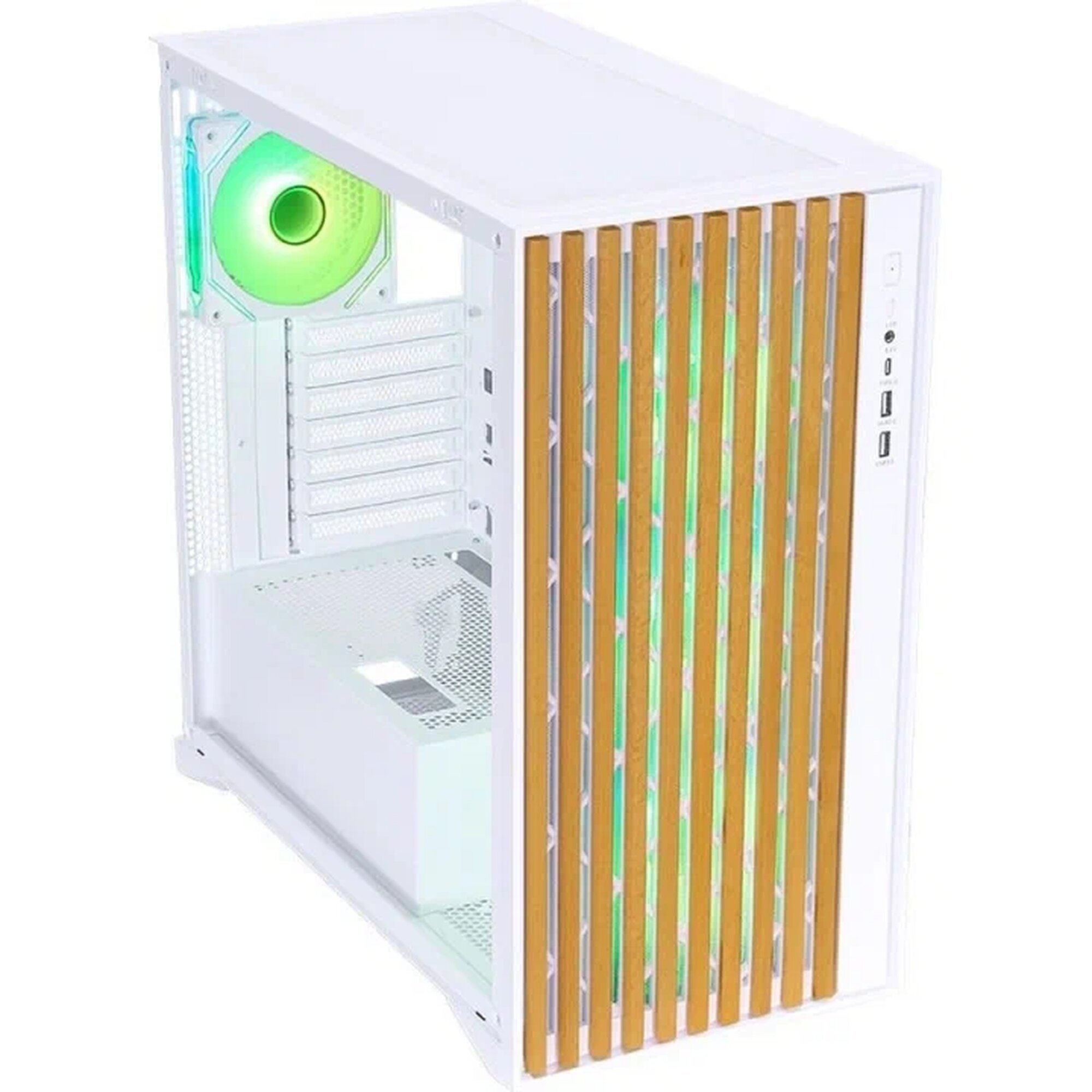 Компьютерный корпус Formula TimberLine T0, mATX, белый, безвинтовой дизайн, верхний БП