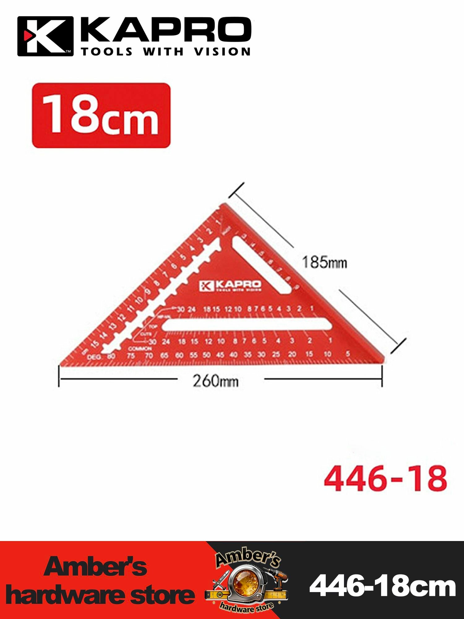Угольник Свенсона KAPRO 446 18cм