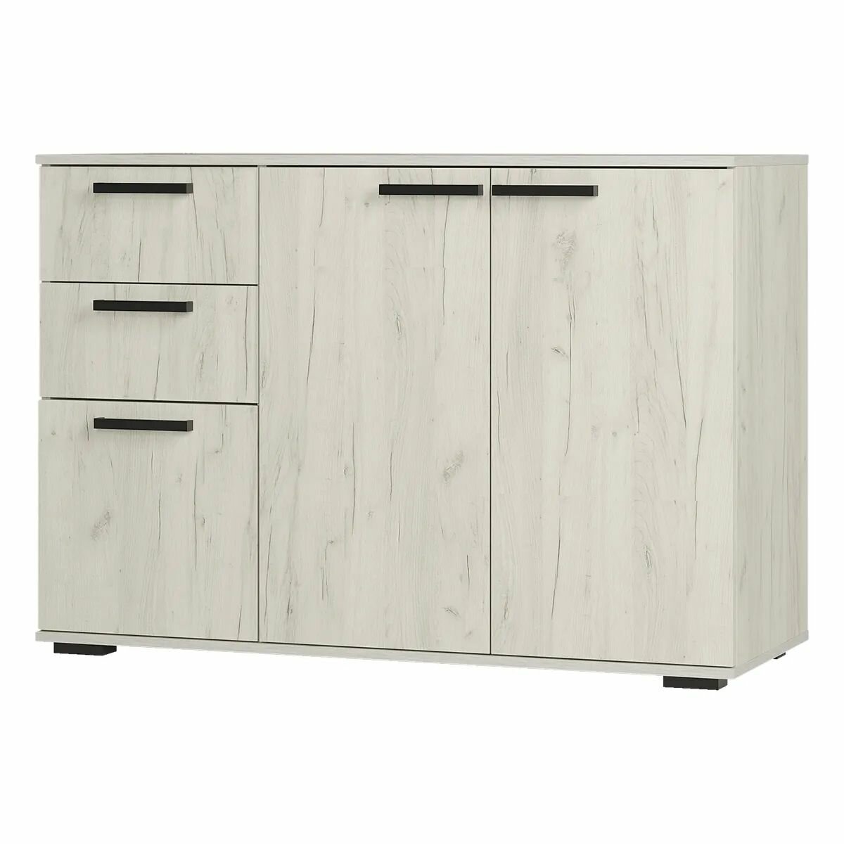 Комод "Стандарт-3 NEW" дуб крафт белый (BTS)