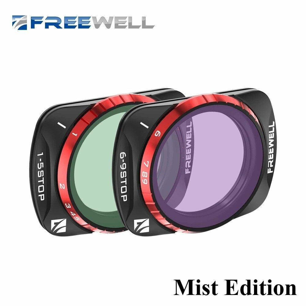 Freewell DJI Osmo Pocket 3 Переменная ND Mist Edition 1-5 Стоп 6-9 Стоп Камера Фильтры Объектива - 2Pack