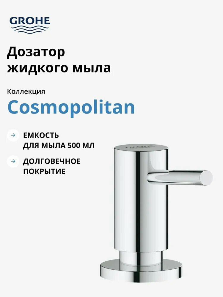 GROHE Дозатор для жидкого мыла встраиваемый 500 мл, 1 шт