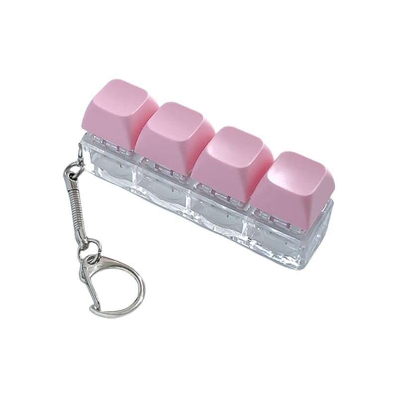 Музыкальная маленькая подвеска с зажимом кнопки, креативная детская декомпрессионная игрушка-розовый