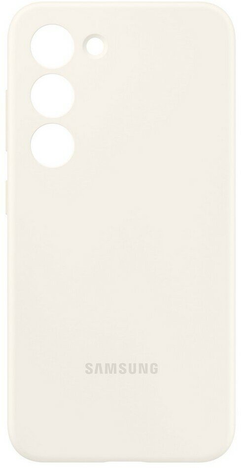 Чехол-накладка Samsung Silicone Case для Galaxy S23+, силикон, бежевый хлопок