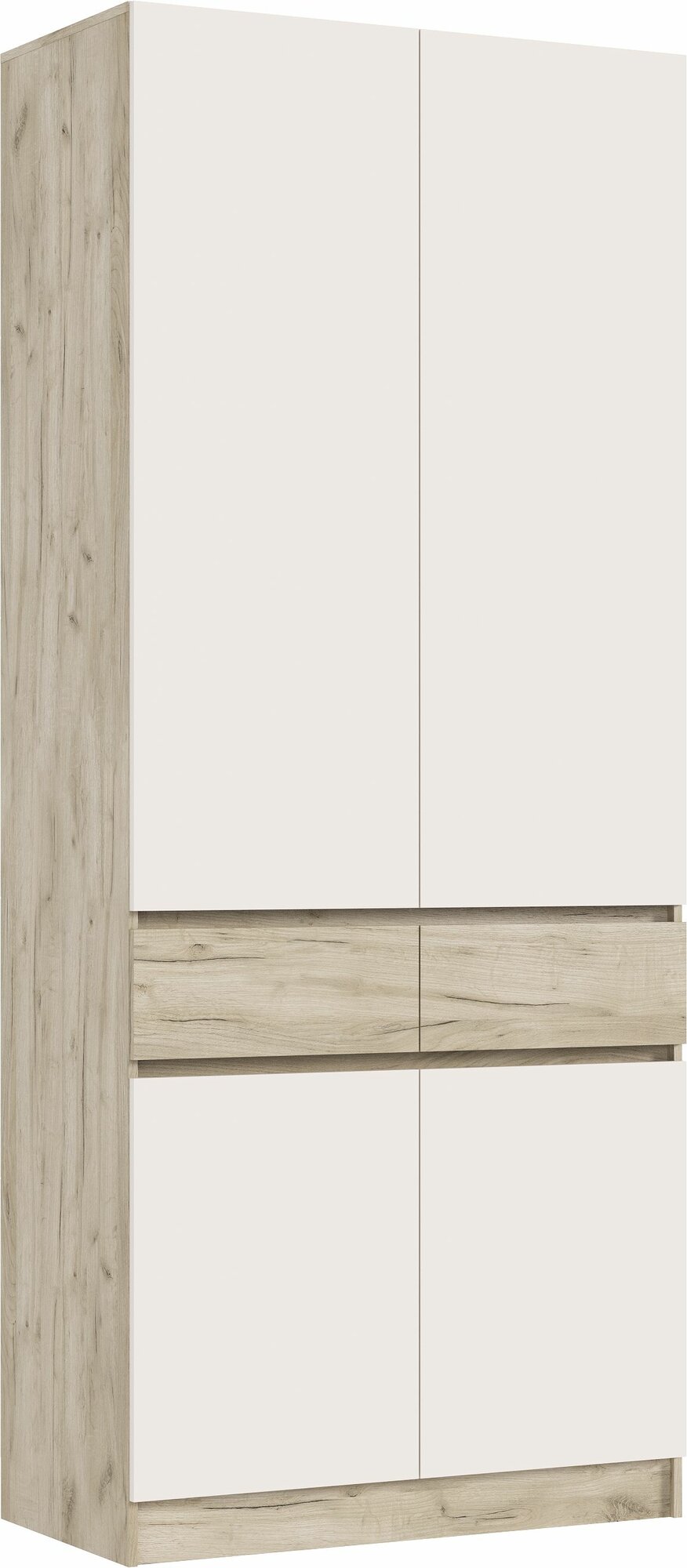 Шкаф 2-ств. Регина 1000х2400х520 (Кашемир/Дуб крафт серый) МИФ