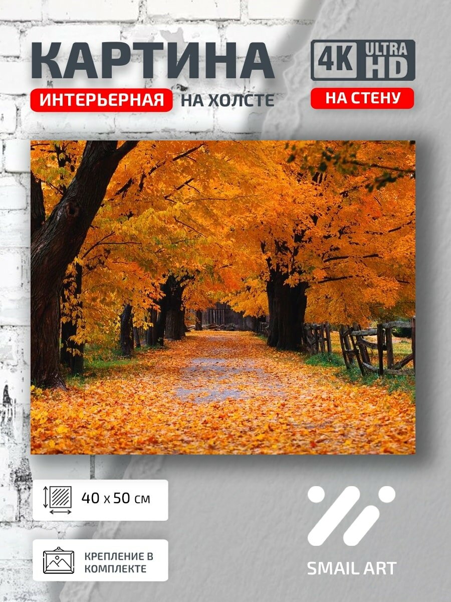 Картина на холсте интерьерная 40 на 50 на стену XP Осень для спальни пейзаж