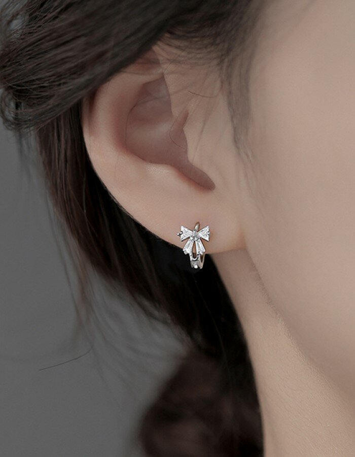 Серьги конго, циркон