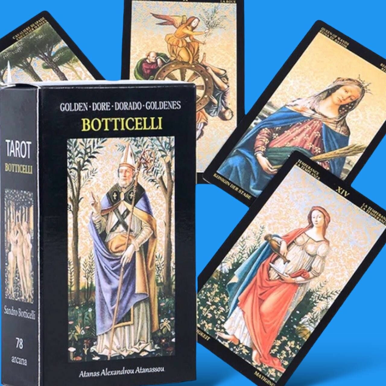 Гадальные классические золотые карты таро Боттичелли