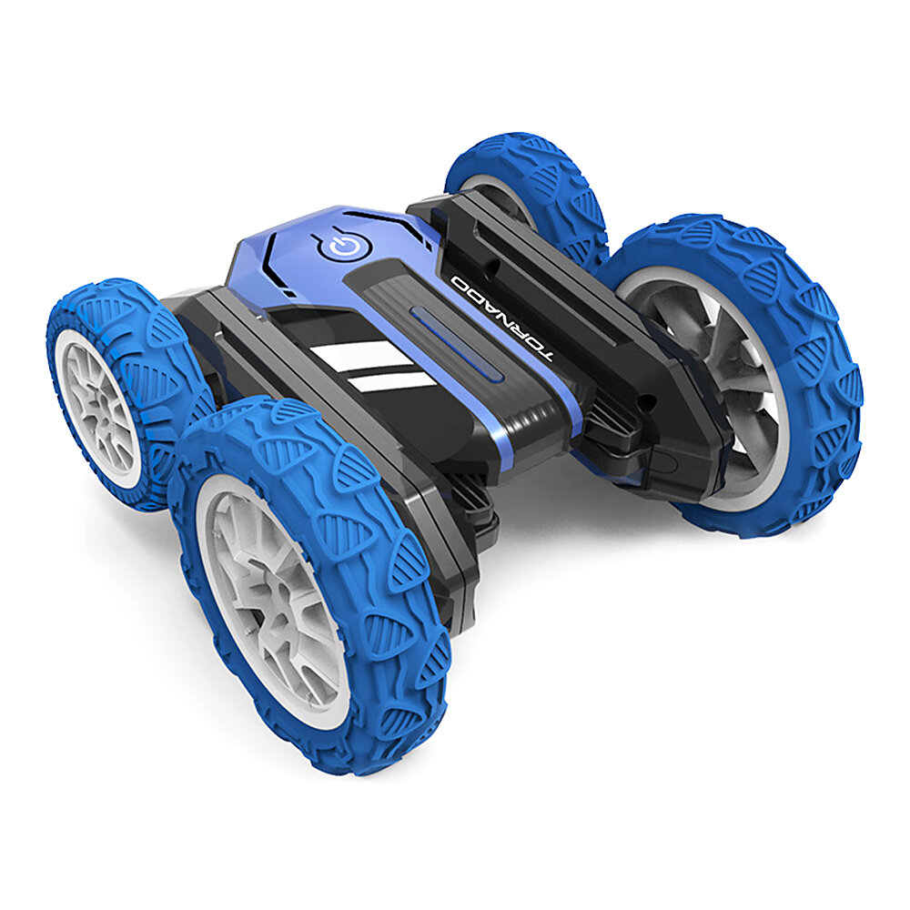 RC Car 2.4GHz High Speed 4WD Multiplayer Competition Dark Blue Red Light Blue Plastic Alloy Metal 10km/h 800mAh 30-40 meters 90 minutes 30 minutes 2.4G MHz four-wheel drive 145*150*85 mm Cool lighting music auto stunt demo 1 RC Car 1 Battery 1 Remote
