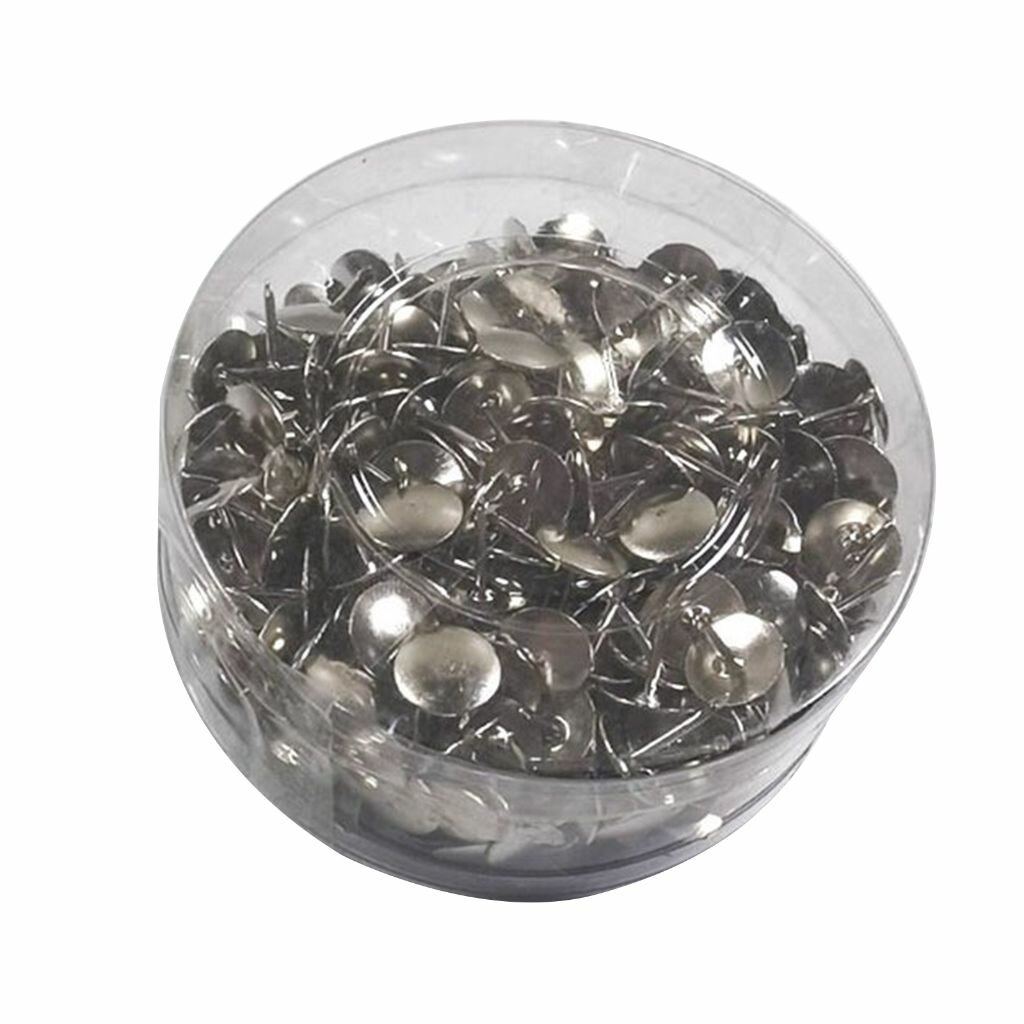 1 коробка из 500 шт, никелированные кнопки с плоской головкой-никелированные кнопки с плоской головкой