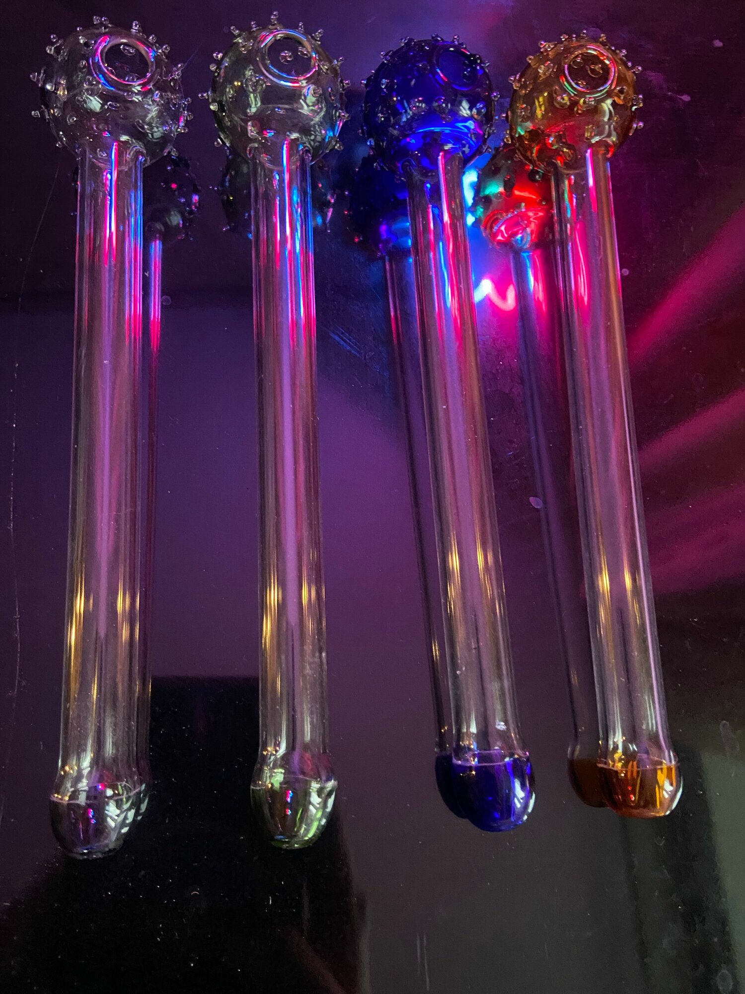 Трубочка для коктейлей "Коронавирус Т12", боросиликатное стекло, прозрачная, 1 шт